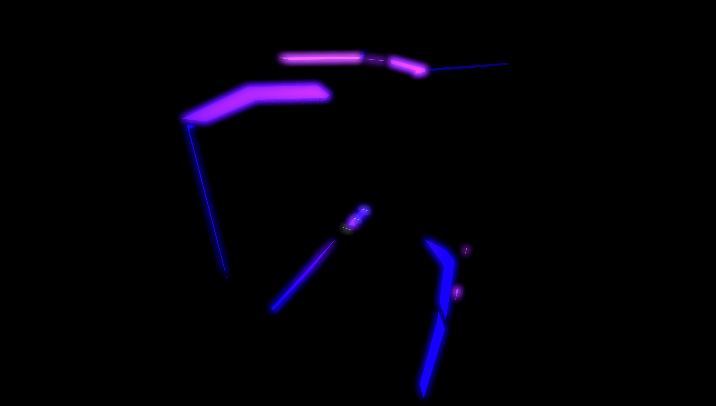 Fractured Cube in Blender with Bloom Postprocessing in React Three Fiber